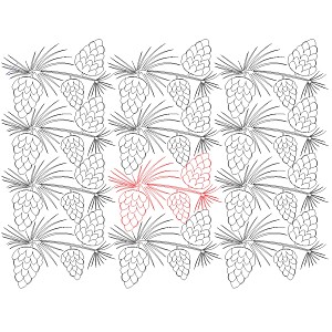 pine cone pano 001 Digital Pattern | Sweet Dreams Quilt Studio - Edge ...