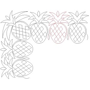 pineapple border 001 Digital Pattern | Sweet Dreams Quilt Studio ...