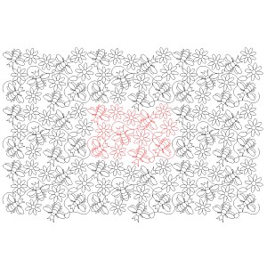 queen bee e2e 001 - Edge to Edge Quilting Patterns