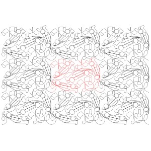 race car e2e 001 - Edge to Edge Quilting Patterns