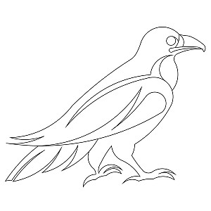 raven block 001 - Digital Block Patterns | Sweet Dreams Quilt Studio