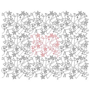 reindeer snowflake pano 003 Digital Pattern | Sweet Dreams Quilt Studio ...