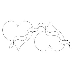 ribbon heart border Digital Pattern | Sweet Dreams Quilt Studio ...