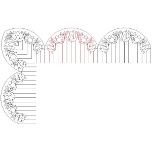 rose swag border 001 Digital Pattern | Sweet Dreams Quilt Studio ...