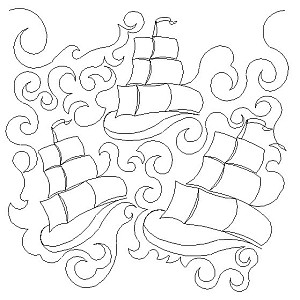 sailing ships Digital Pattern | Sweet Dreams Quilt Studio - Edge to ...