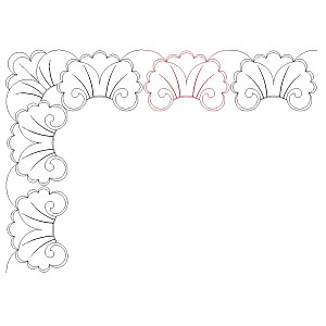 scallop shell border 001 Digital Pattern | Sweet Dreams Quilt Studio ...