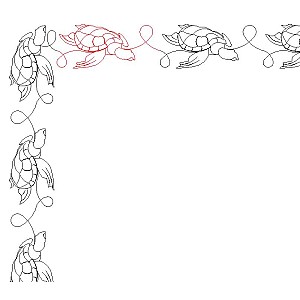 sea turtle border 002 - Digital Borders/Borders Corners Patterns ...