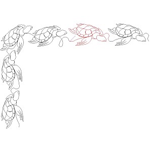 sea turtle border Digital Pattern | Sweet Dreams Quilt Studio - Digital ...