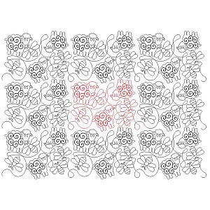 sheep bees e2e 001 - Edge to Edge Quilting Patterns