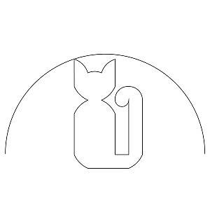 simple clamshell cat 001 - Edge to Edge Quilting Patterns