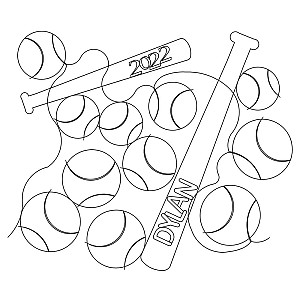 softball dylan 2021 - Edge to Edge Quilting Patterns