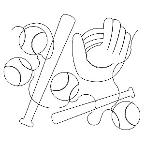 softball fun 3 Digital Pattern | Sweet Dreams Quilt Studio - Edge to ...