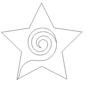 star with swirls Digital Pattern | Sweet Dreams Quilt Studio - Digital ...