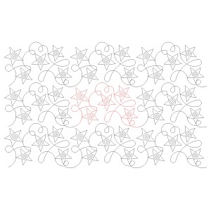 stars and loops simple e2e 005 - Edge to Edge Quilting Patterns