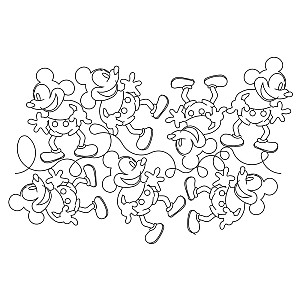 steamboat mickey mouse e2e 001 - Edge to Edge Quilting Patterns