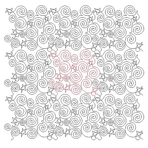 swirls and stars simple Digital Pattern | Sweet Dreams Quilt Studio ...