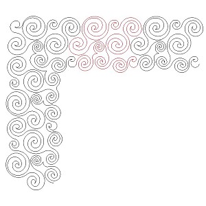 swirls simple border 001 Digital Pattern | Sweet Dreams Quilt Studio ...