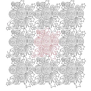 swirls star burst pano 001 Digital Pattern | Sweet Dreams Quilt Studio ...