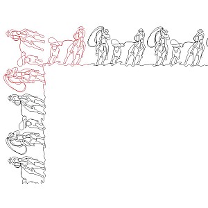 team roping brd crn 001 - Digital Borders/Borders Corners Patterns ...