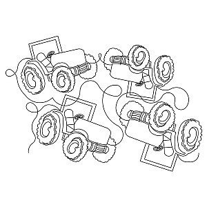 tractor pano 005 Digital Pattern | Sweet Dreams Quilt Studio - Edge to ...