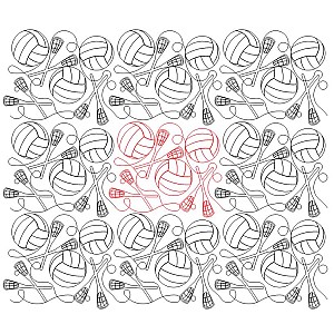 volleyball lacross pano 001 Digital Pattern | Sweet Dreams Quilt Studio ...