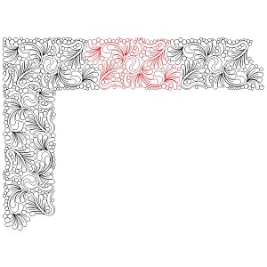 zen feather border 001 Digital Pattern | Sweet Dreams Quilt Studio ...