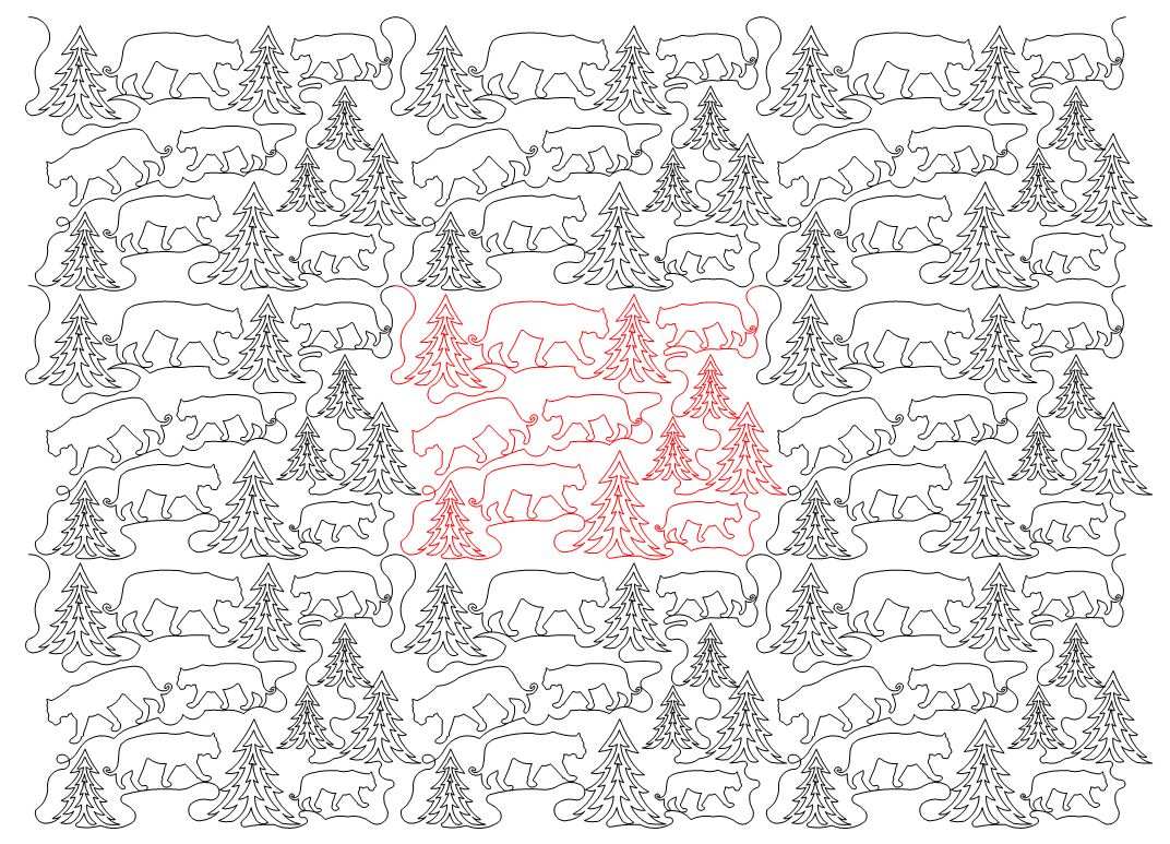 tiger in trees Digital Pattern | Sweet Dreams Quilt Studio - Edge to ...