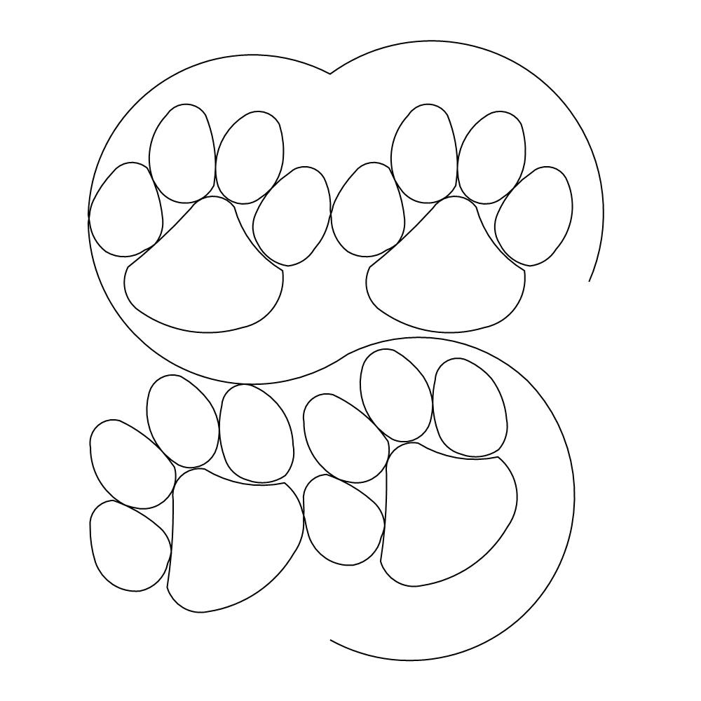 tiger paw brd crn 001 Digital Pattern | Sweet Dreams Quilt Studio ...