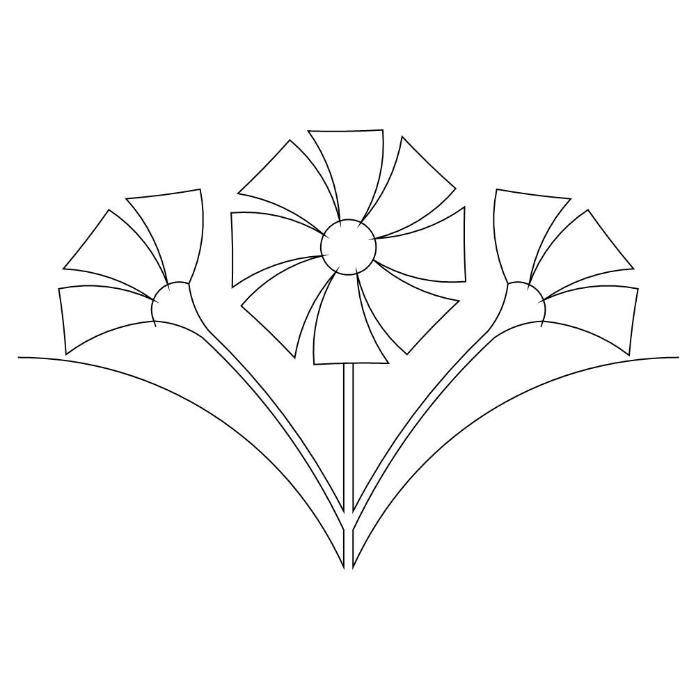 tri-flower clamshell e2e 001 alt - Edge to Edge Quilting Patterns