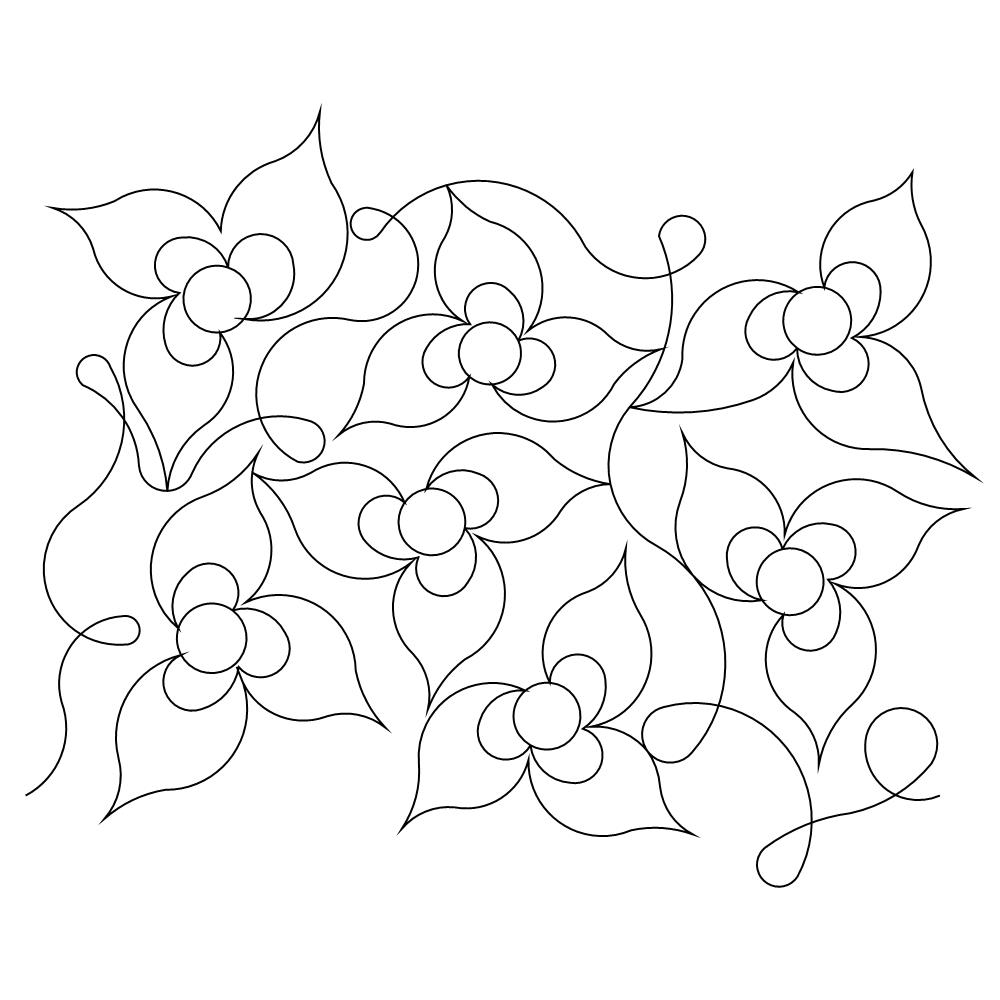 trillium flower pano 002 Digital Pattern | Sweet Dreams Quilt Studio ...