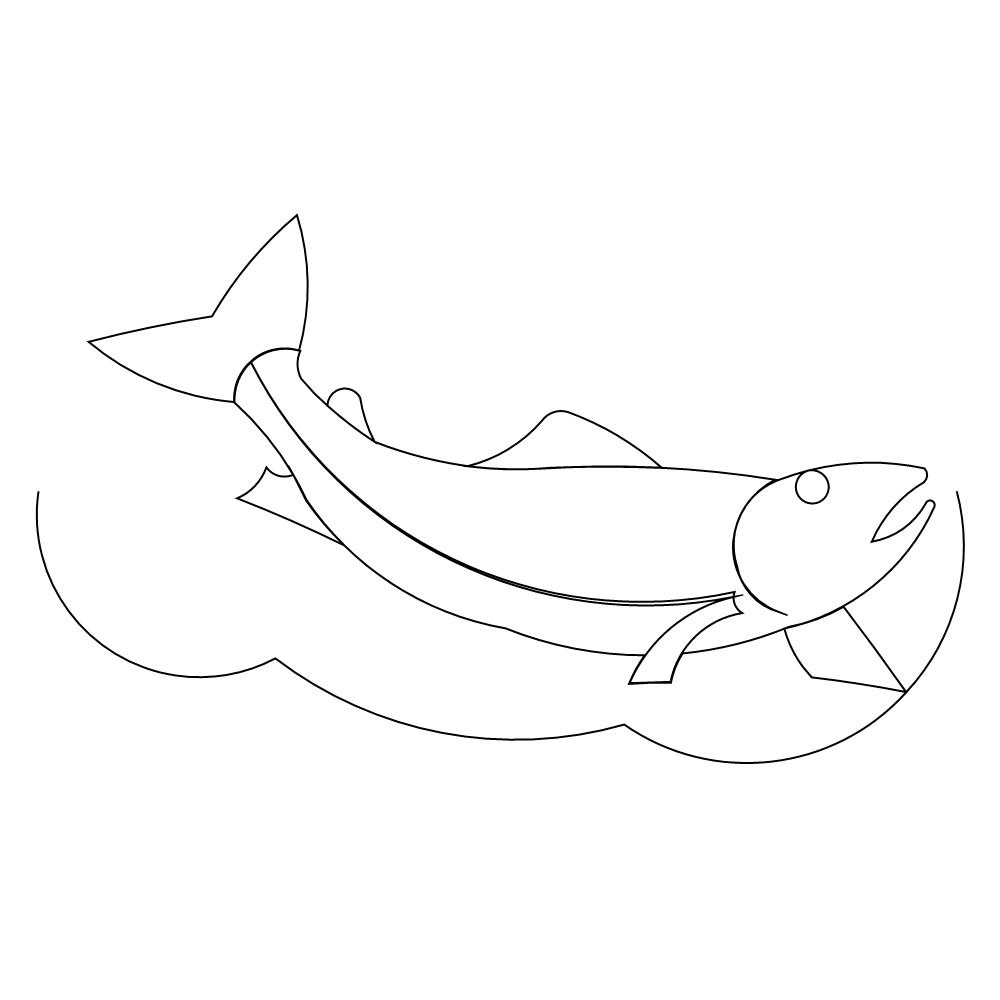 trout fish border 001 Digital Pattern | Sweet Dreams Quilt Studio ...