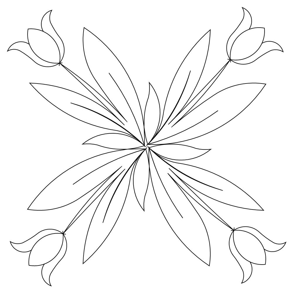 twirling tulip 005 Digital Pattern | Sweet Dreams Quilt Studio ...