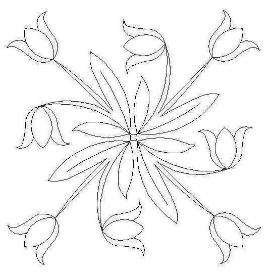 twirling tulips 2 Digital Pattern | Sweet Dreams Quilt Studio - Digital ...