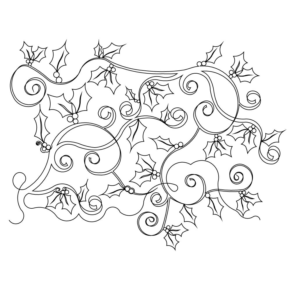 twisted holly pano 001 Digital Pattern | Sweet Dreams Quilt Studio ...