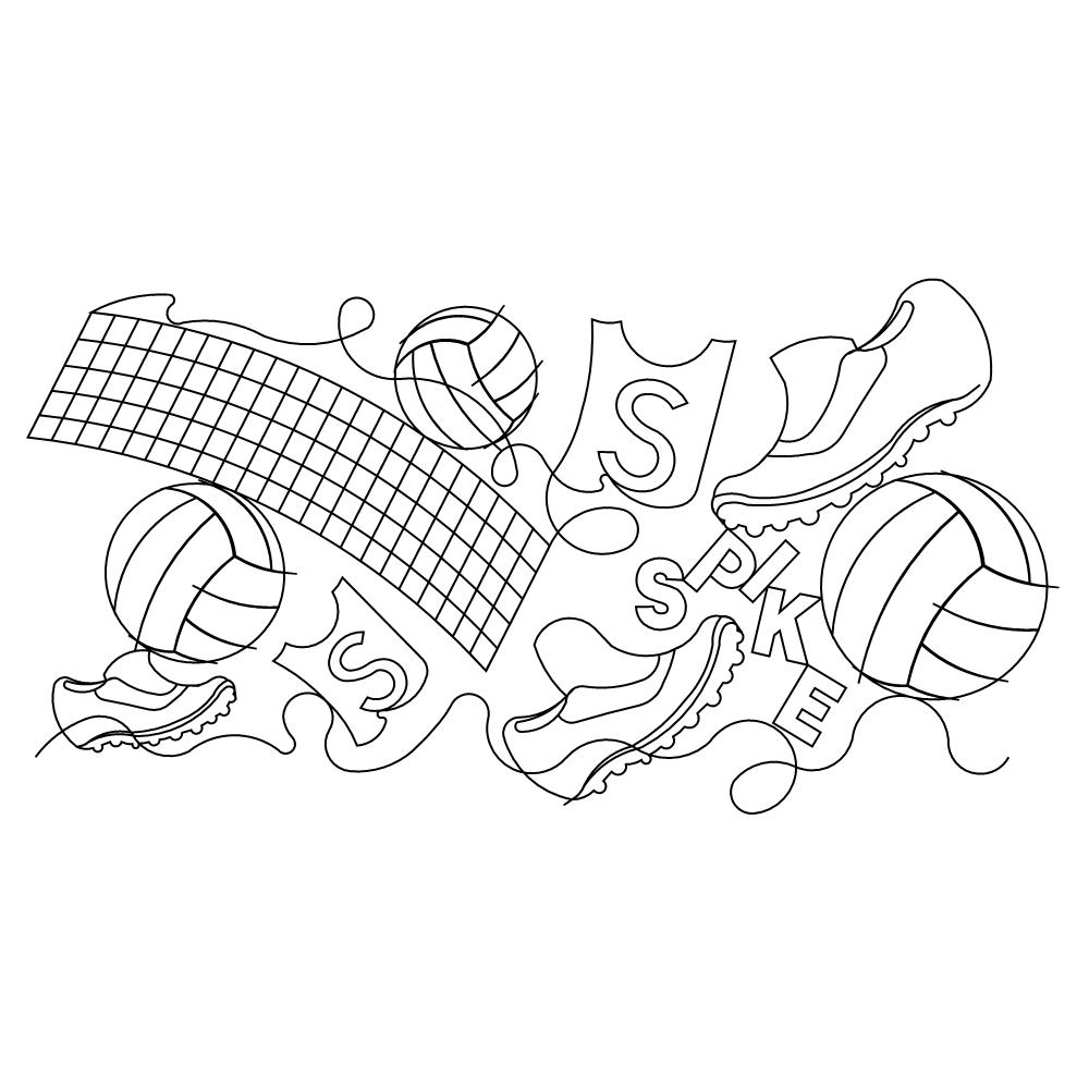 volleyball pano 005 Digital Pattern | Sweet Dreams Quilt Studio - Edge ...
