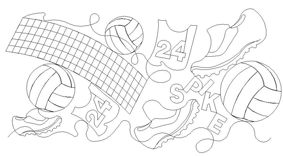 Volleyball pano Digital Pattern | Sweet Dreams Quilt Studio - Edge to ...