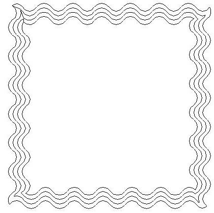 wavy frame Digital Pattern | Sweet Dreams Quilt Studio - Digital Block ...