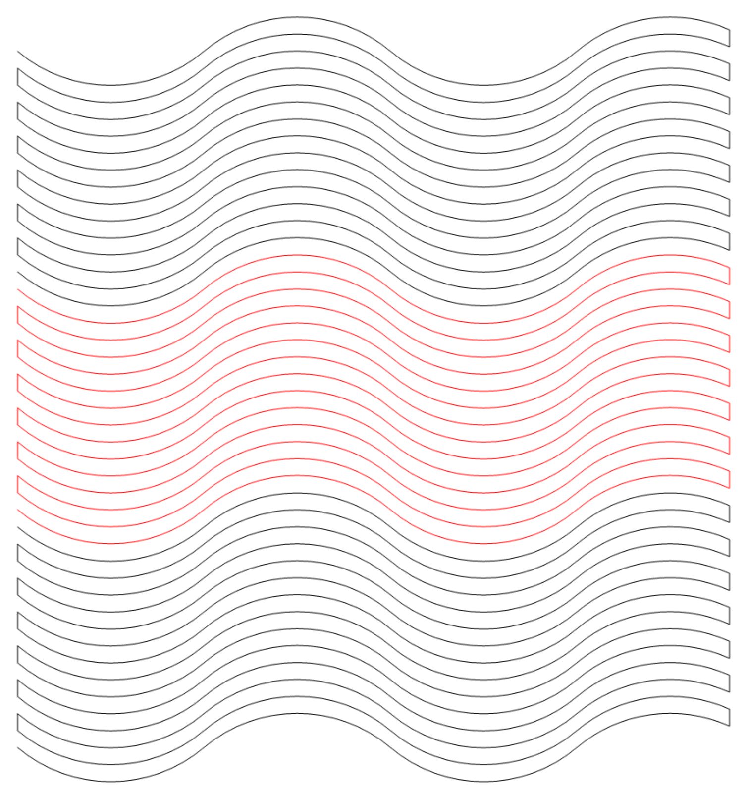 Wavy Line E2E 001 Extended Bundle - Digital Extended Width Edge to Edge ...