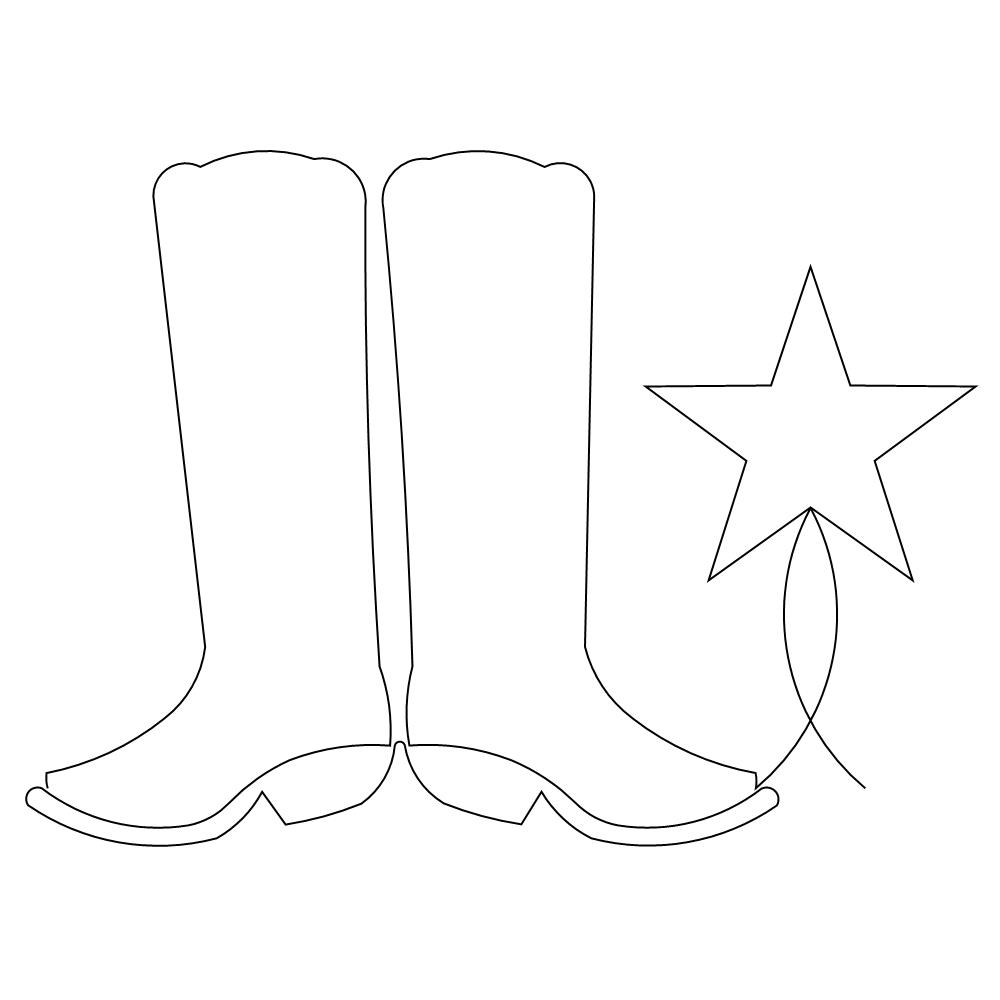 western boot border 001 - Digital Borders/Borders Corners Patterns ...