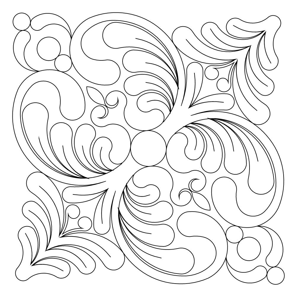 zen feather block 002 Digital Pattern | Sweet Dreams Quilt Studio ...