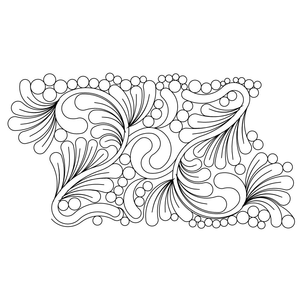 zen feather border 001 Digital Pattern | Sweet Dreams Quilt Studio ...