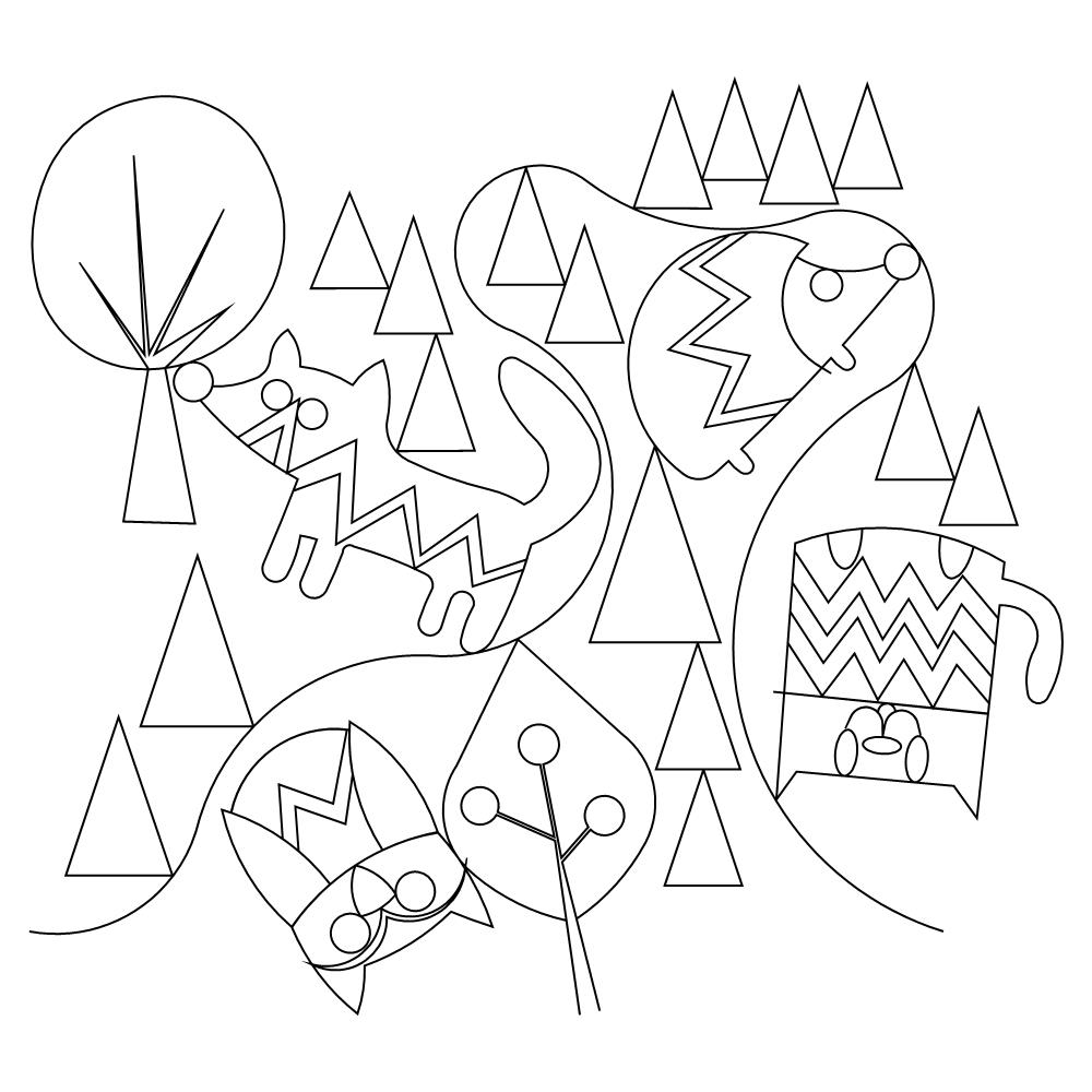 zig zag animal pano 001 Digital Pattern | Sweet Dreams Quilt Studio